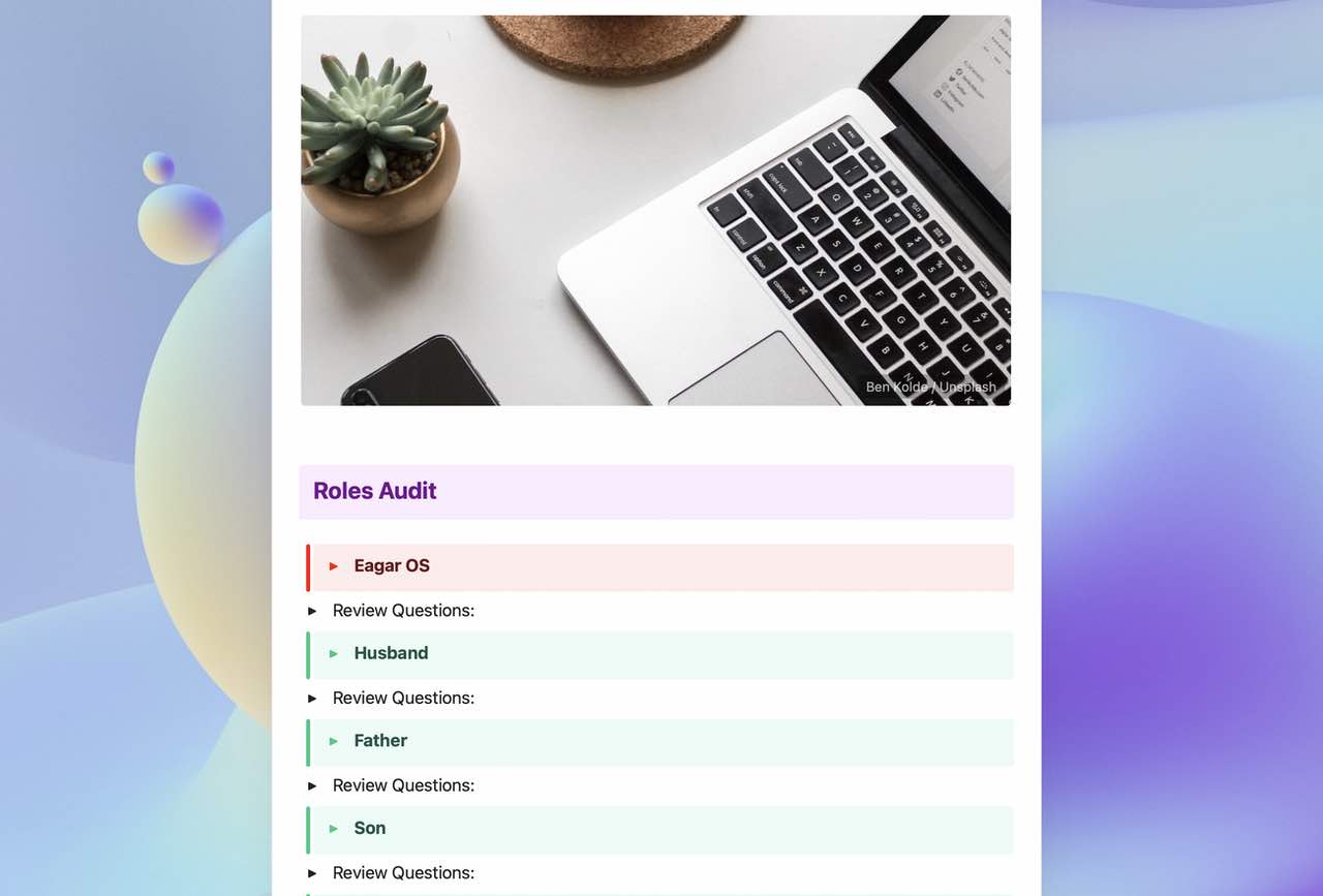 How to Manage Your Life With a Life Roles Review System - Original Mac Guy