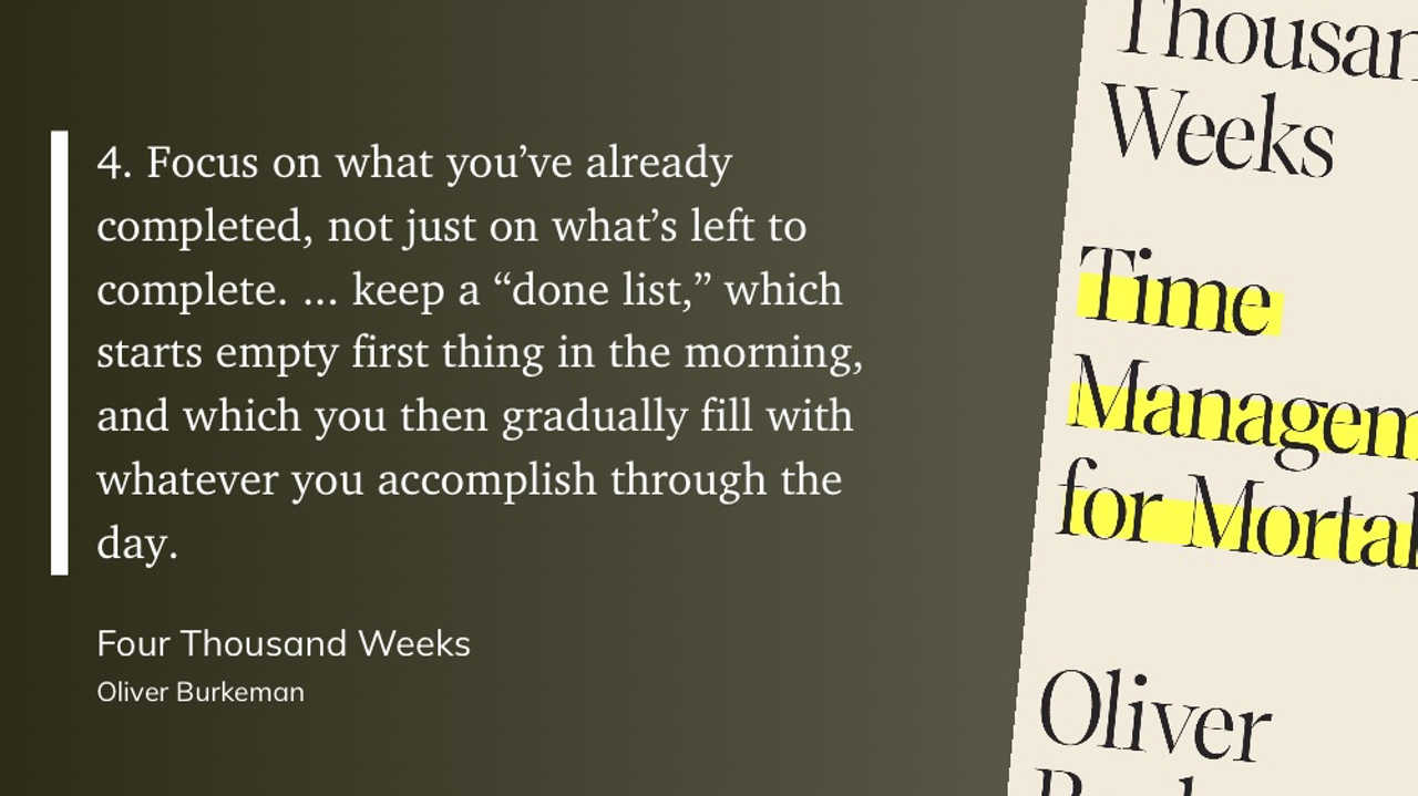 Replace Your Productivity Guilt with a “Done List” - Original Mac Guy